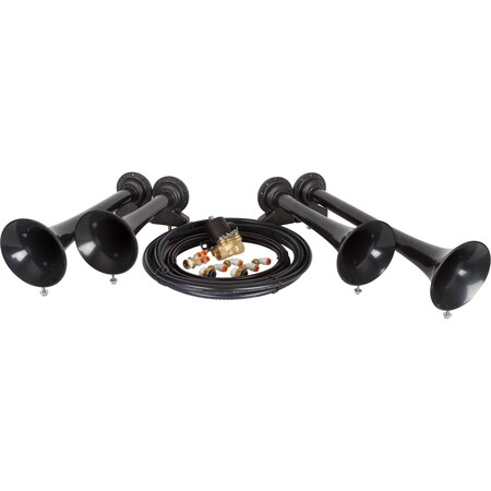 Hornblasters SHOCKER XL TRAIN HORN BLACK FINISH ELECTRIC VALVE INCLUDED AIR SOURCE REQUIRED AH ...